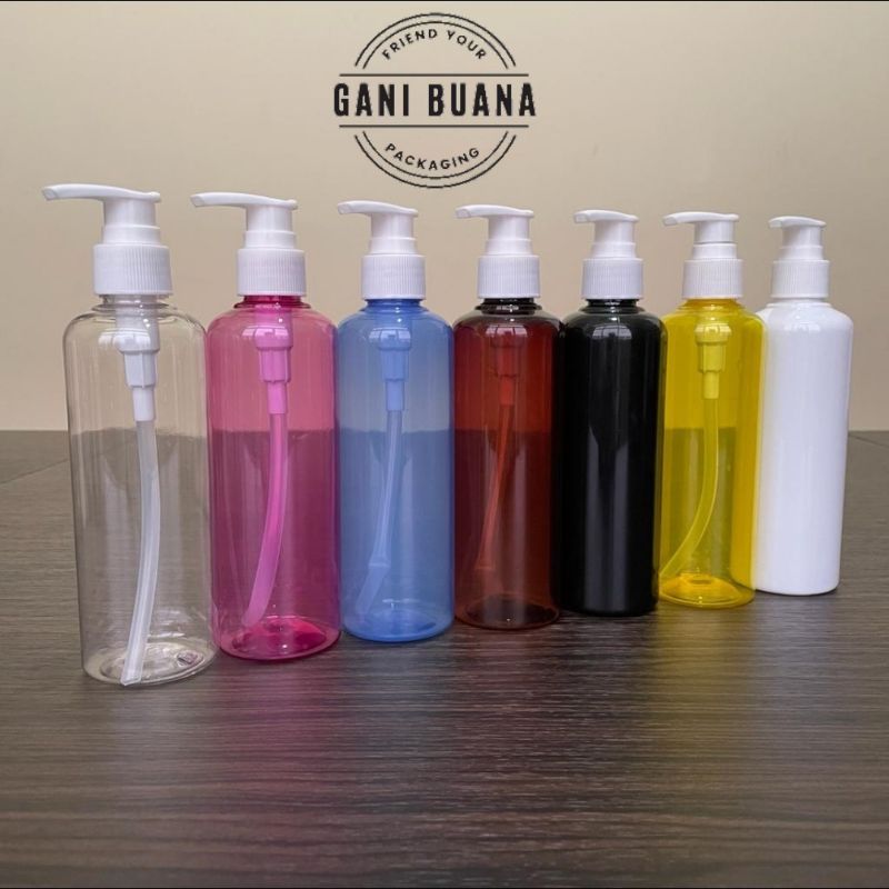 Jual BOTOL PUMP 250ML VARIAN WARNA TUTUP PUMP PUTIH/BOTOL SABUN CAIR 250ML | Shopee Indonesia