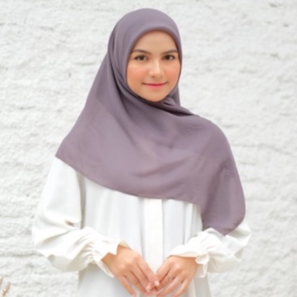 Jual [ COD ] Bella Square 50 Warna Hijab Jilbab Segi Empat Smoke Grey ...