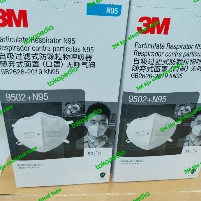Jual 3M 9502+ Masker N95 Particulate Respirator - 1 Box (50 masker ...