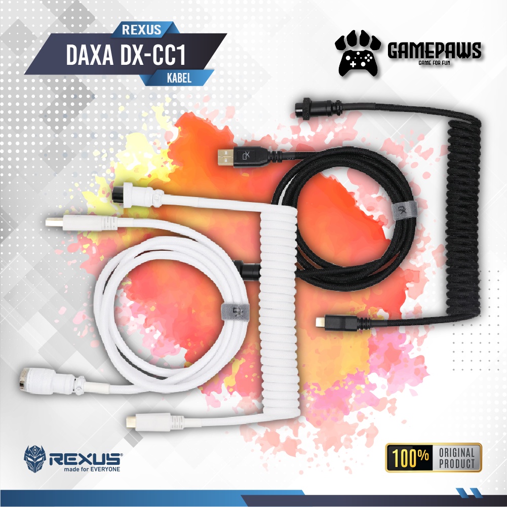 Jual Rexus Coiled Kabel Daxa DX-CC1/ CC1 USB Type C for Mechanical ...