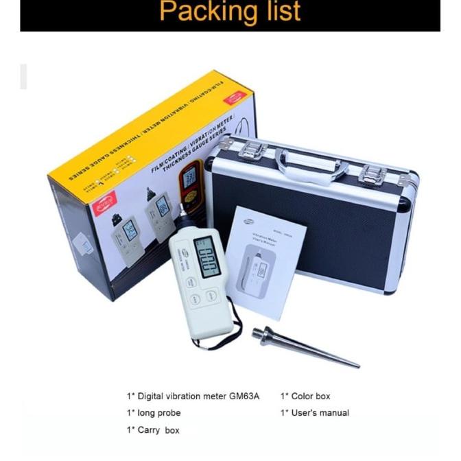 Jual Vibration Meter Benetech Gm63A Original Tester Vibrometer Gm 63A ...
