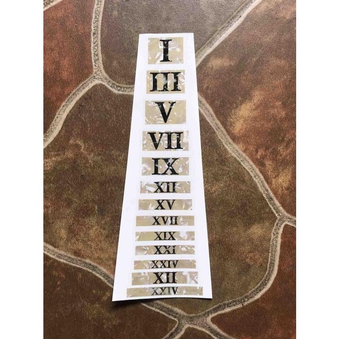 Jual Sticker Inlay Roman Numeral Block Deluxe Fretboard Gitar Elektrik ...