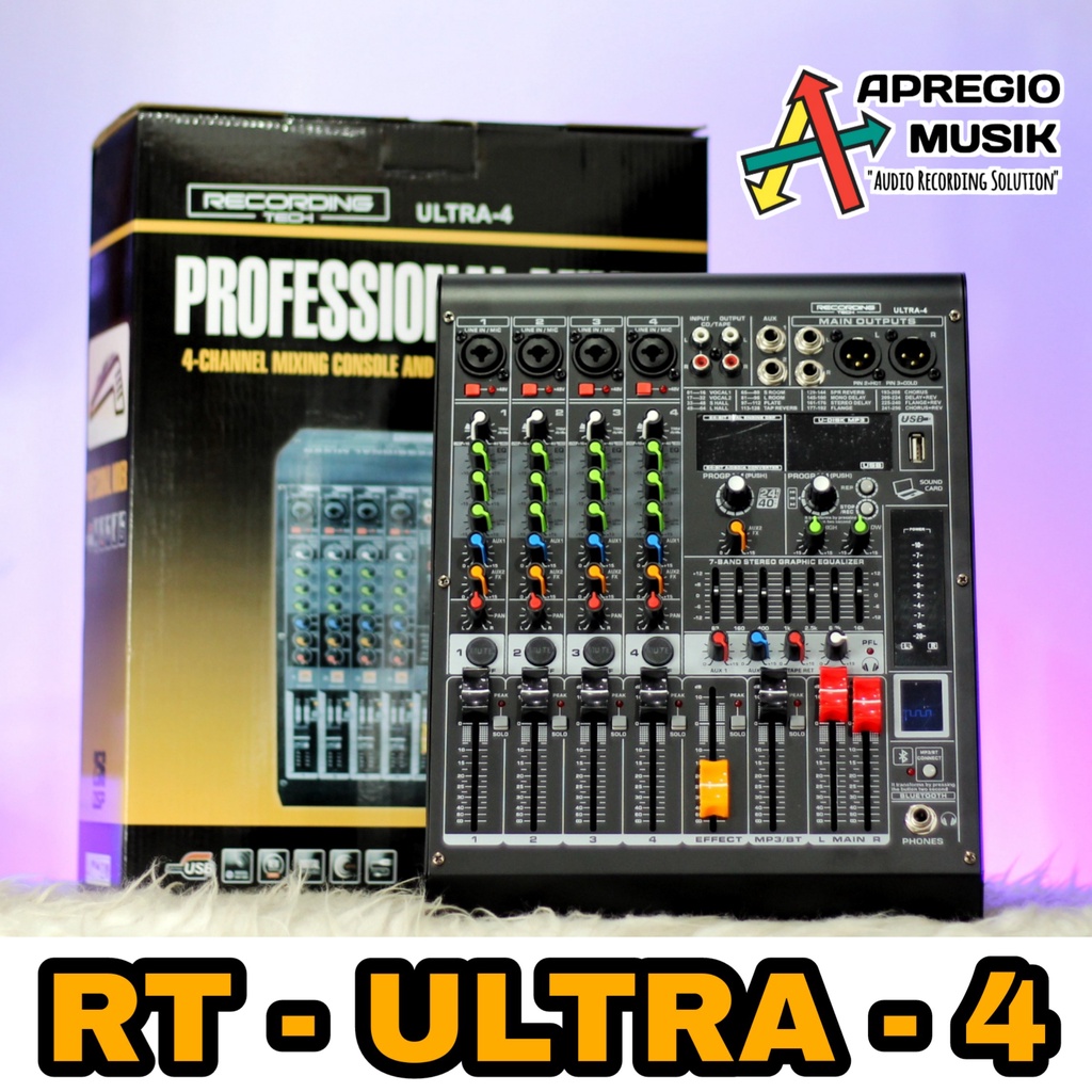 Jual Recording Tech RT Ultra 4 Ultra4 USB Mixer Audio 4 Channel mic ...