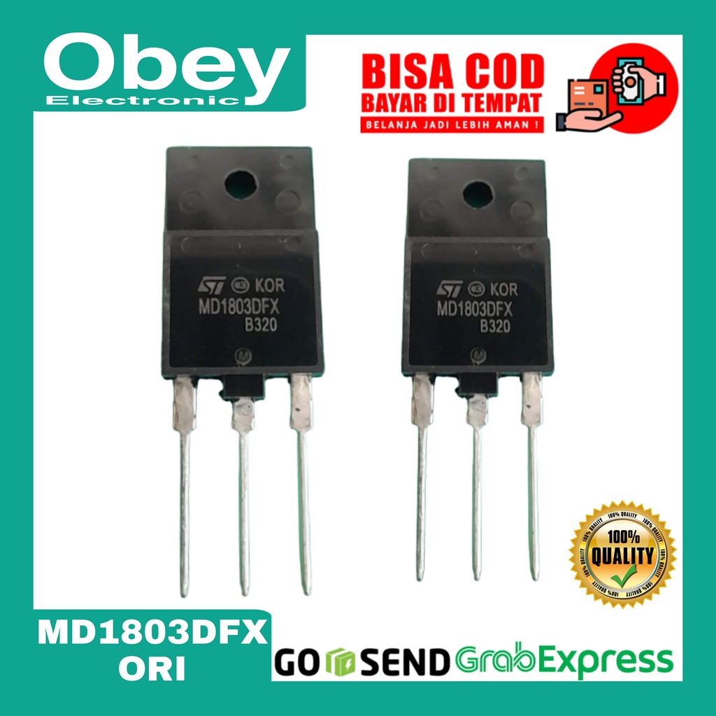 Jual TRANSISTOR HORISONTAL MD1803DFX/MD 1803 DFX Original | Shopee ...