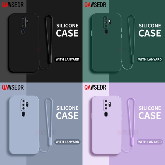 Jual Case Oppo A9 2020 Baby Skin FREE tali Silicone Square Casing ...