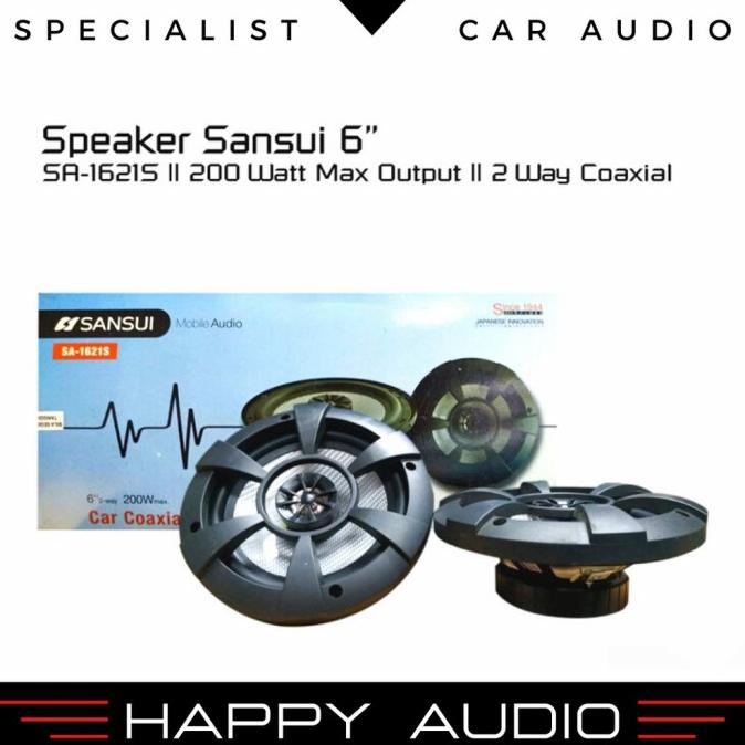 Jual Speaker Coaxial 2-Way Audio Mobil SANSUI SA-1621S 6 Inch Original ...