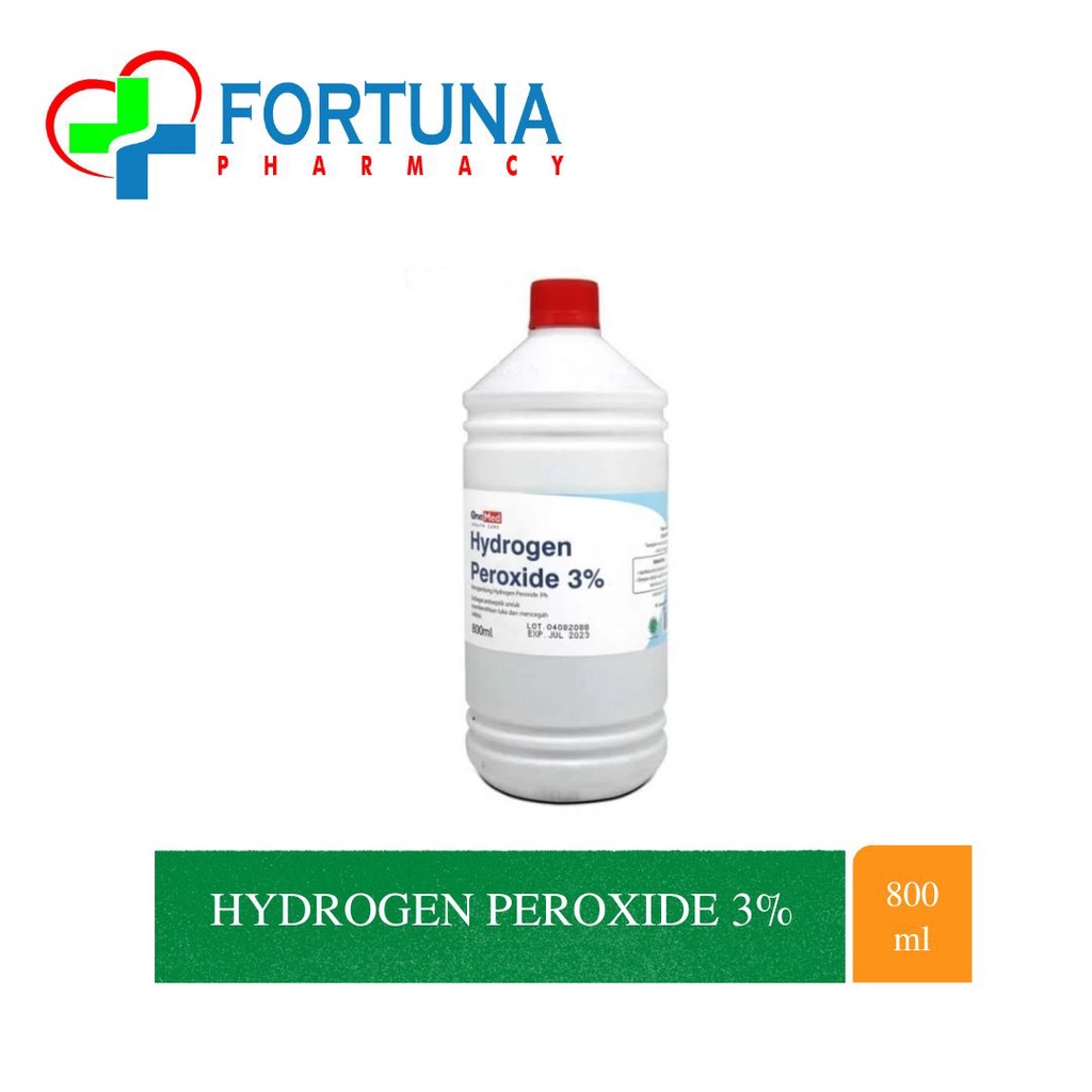 Jual H2O2 3% 800 ml Onemed Hydrogen Peroxide | Shopee Indonesia