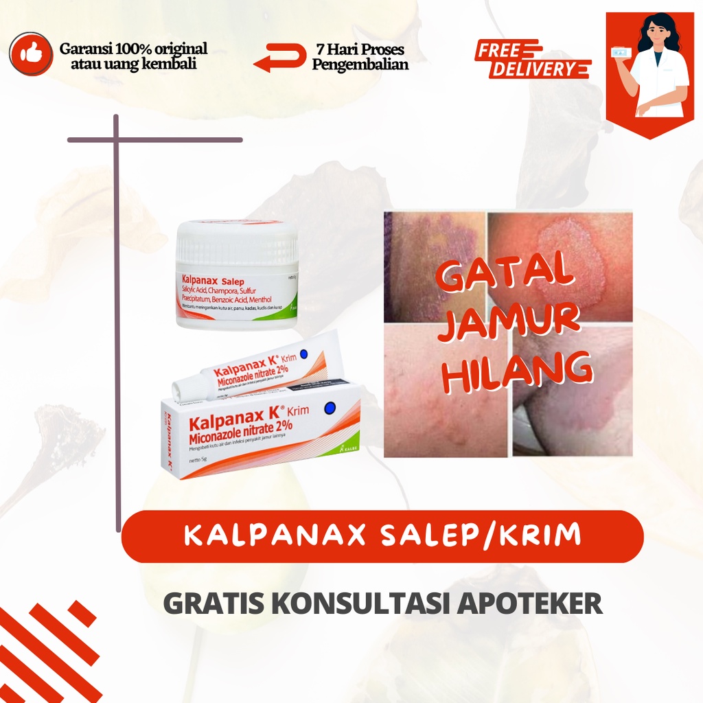 Jual KALPANAK KRIM / SALEP 5 GRAM Miconazole Jamur Panu Kadas Kurap ...