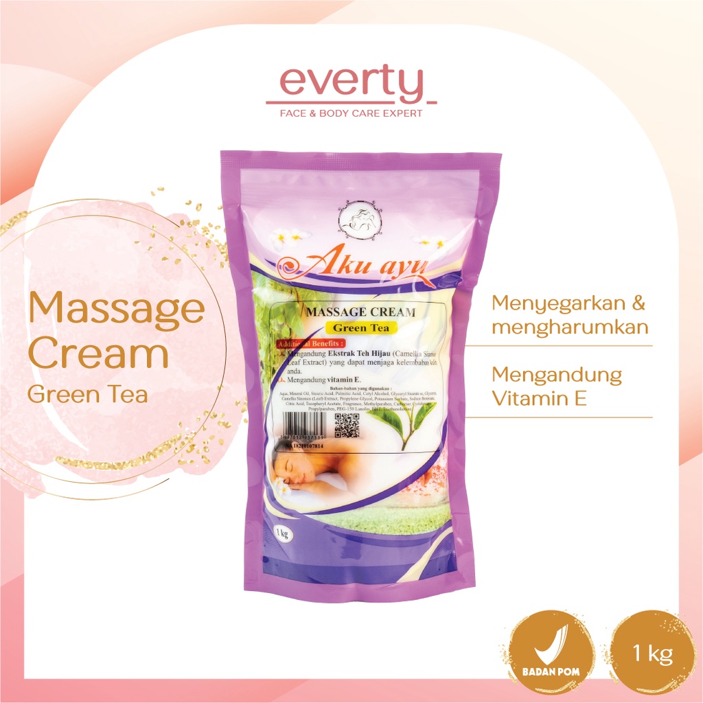 Jual Aku Ayu Massage Cream Green Tea 1kg | Shopee Indonesia
