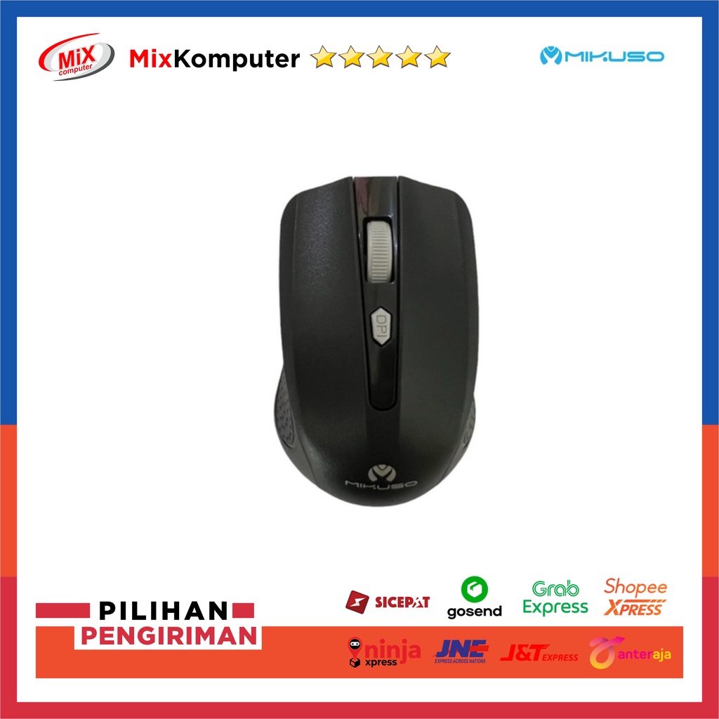 Jual Mouse Wireless Mikuso MOS W017 2.4Ghz with Switch on/off | Shopee ...