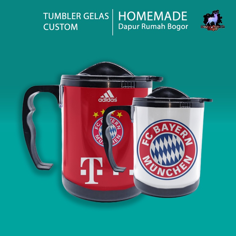 Jual Botol minum Tumbler Mug Custom Gelas kopi teh unik CLUB SEPAK BOLA ...