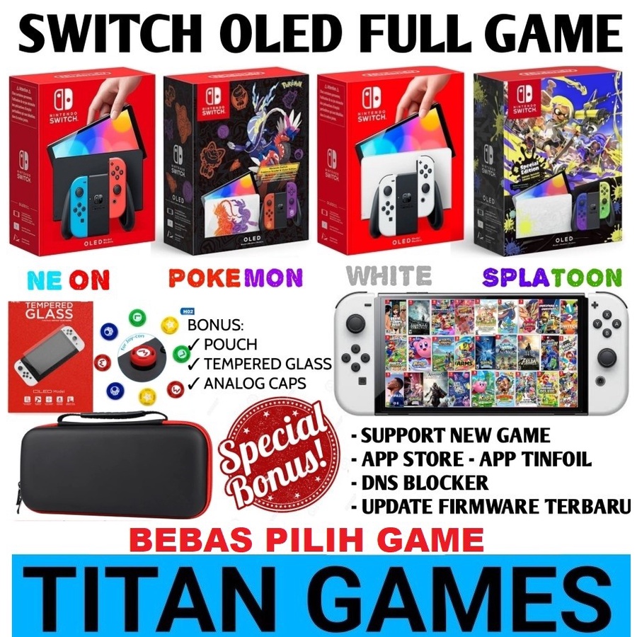 Jual Nintendo Switch OLED CFW 128GB Full Game OLED Console CFW | Shopee Indonesia