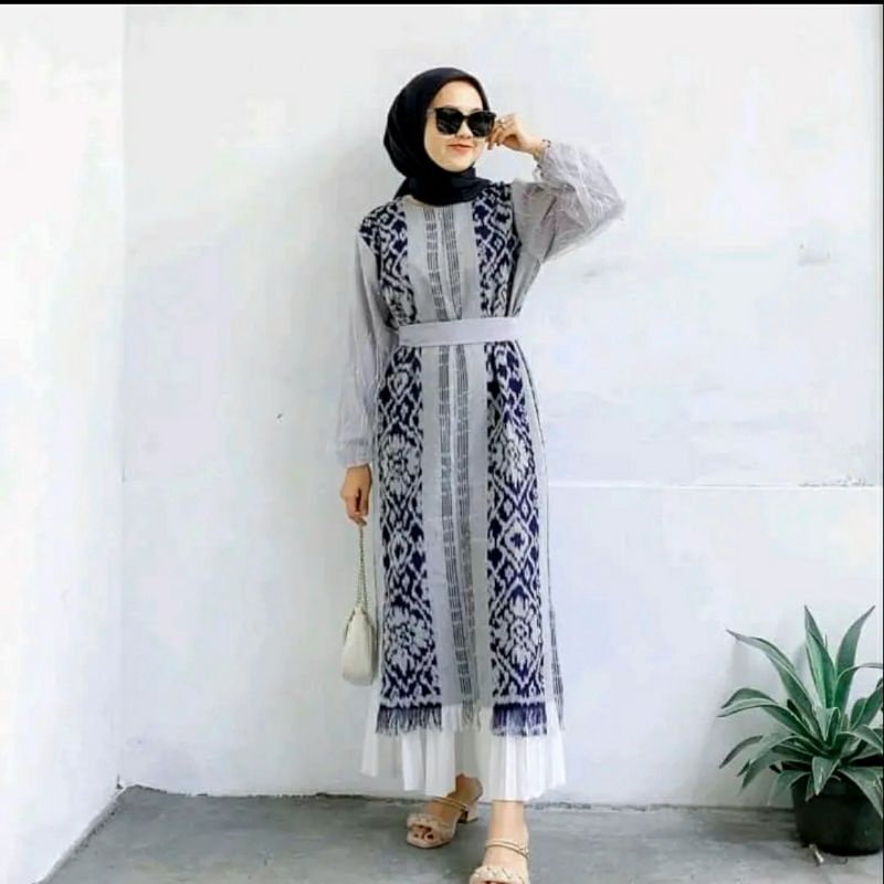 Jual couple Baju tenun dress tenun kondangan baju tenun jepara etnik ...