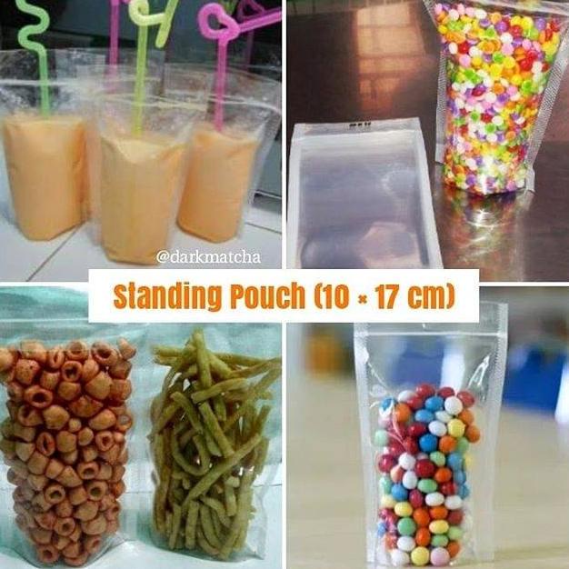 Jual 50 PCS STANDING POUCH PLASTIK KEMASAN MINUMAN PUDOT KERIPIK ...