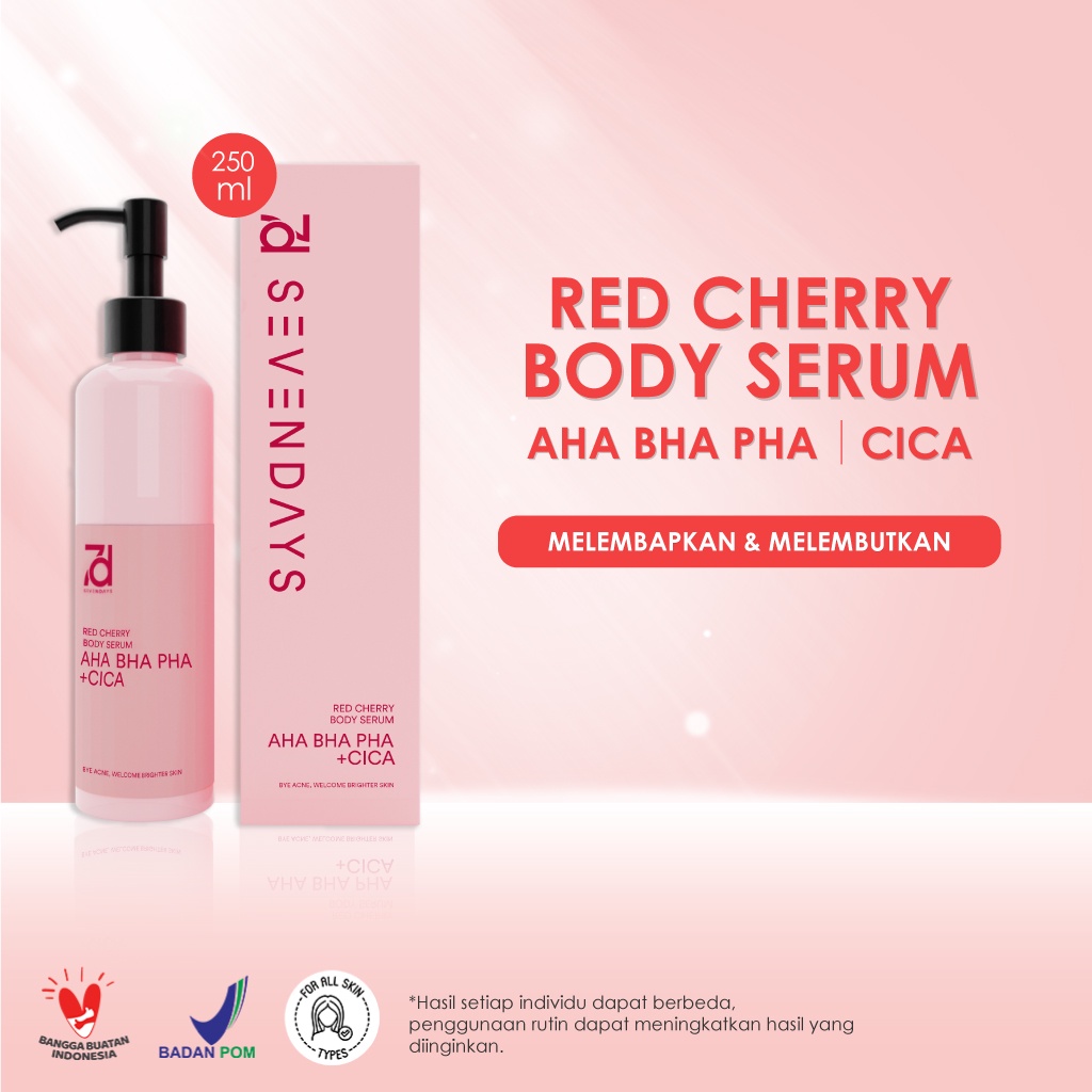 Jual Seven Days Red Cherry Body Serum (Pink) 250ml ( 7dbs Red Cherry ...