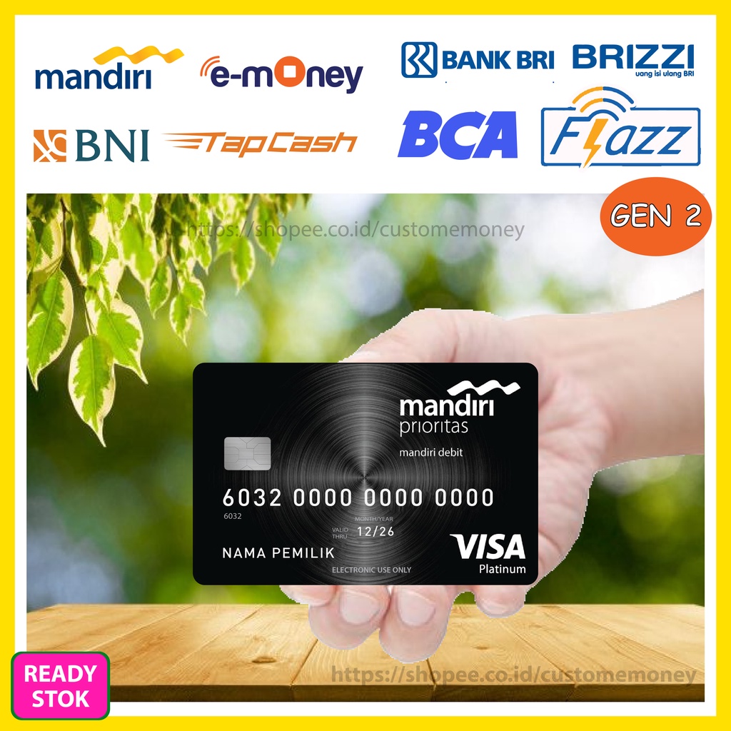 Jual KARTU EMONEY DESIGN PRIORITAS MANDIRI KARTU ETOLL E-MONEY MANDIRI ...