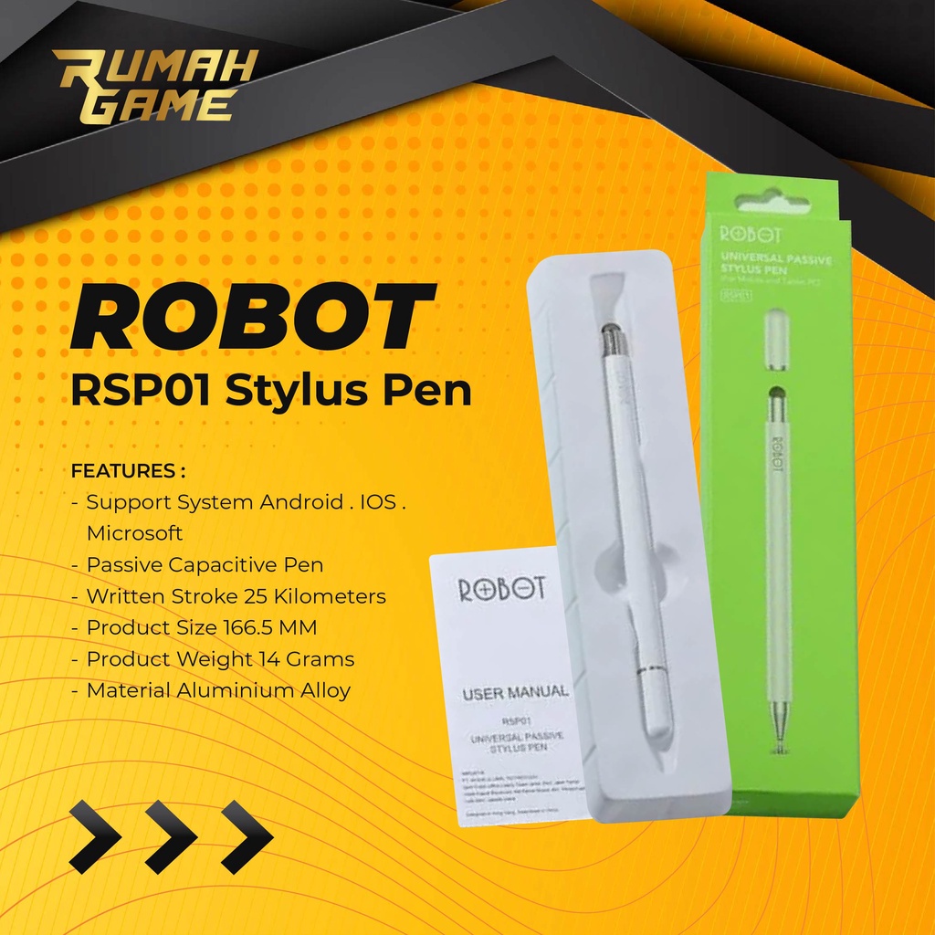 Jual Robot RSP01 2 in 1 Universal Stylus Pen Original Pensil Hp Tablet ...