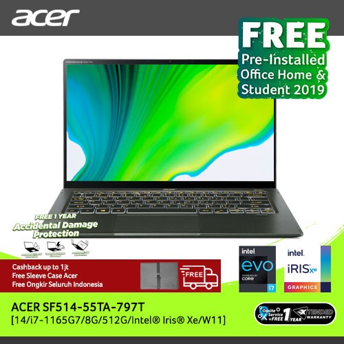 Jual (CLEARANCE SALE MINOR DEFECT) ACER SWIFT 5 SF514-55TA-797T ...