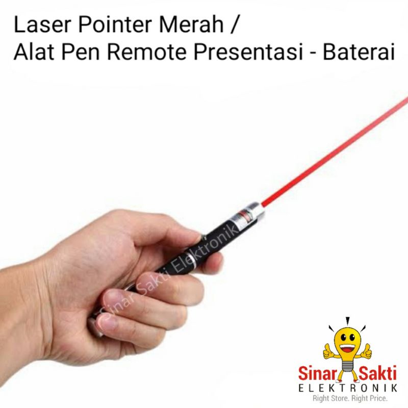 Jual Laser Pointer Alat Pen Presentasi Remote Baterai Merah Red ...