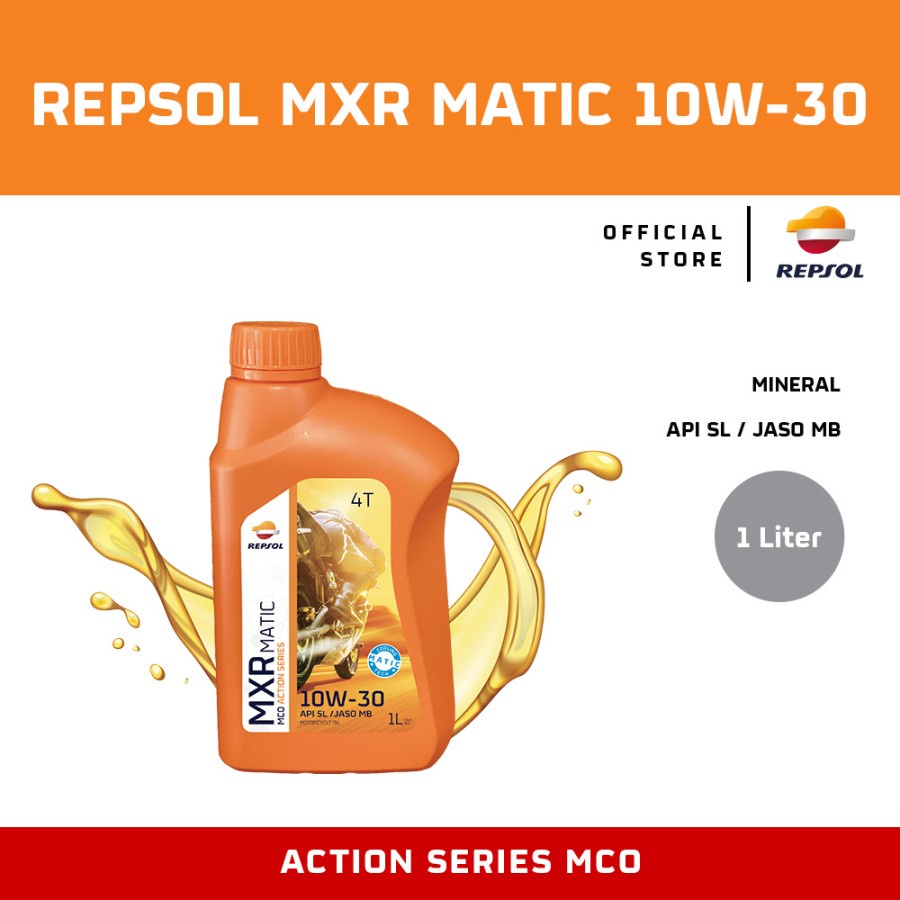 Jual Repsol Oli Motor MXR Matic 10W-30 - SL/MB Pelumas Mesin Terbaik - 1L | Shopee Indonesia