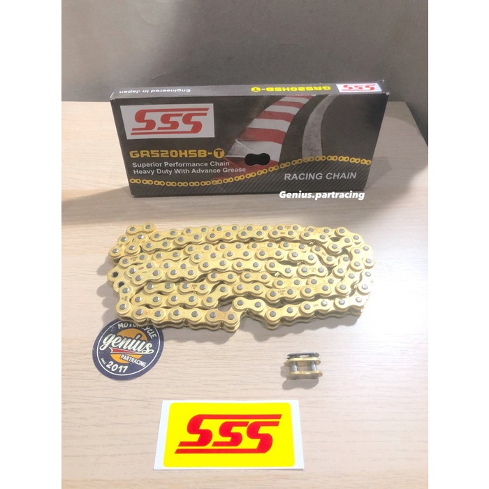 Jual Rantai SSS HSBT 520 -110L CBR 250 - Ninja 250 - Tiger Gold | Shopee Indonesia