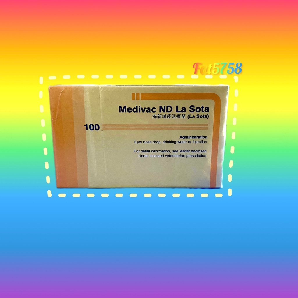 Jual VAKSIN MEDIVAC ND LASOTA 100 DOSIS Kemasan Box (isi 10 botol ...