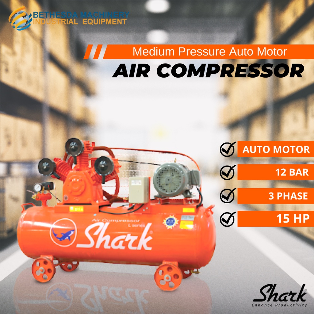 Jual Mesin Kompresor Auto + motor dinamo 15 HP /Shark Auto Motor Air ...