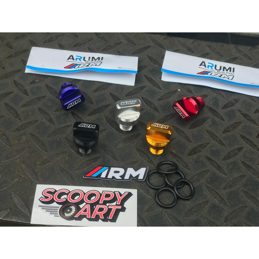 Jual Baut Tutup Oli Gardan Full CNC ARM Arumi Yamaha - Engine Oil Cap ...