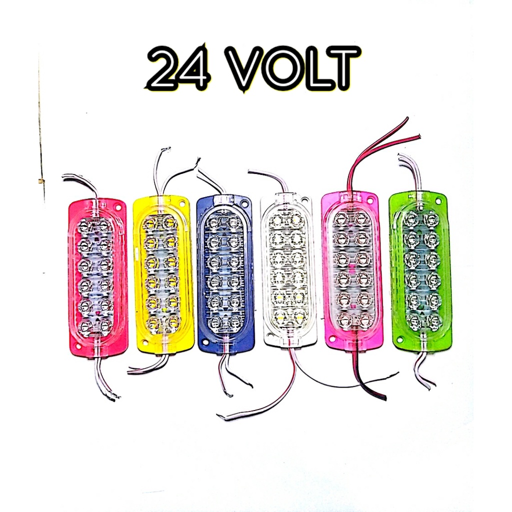 Jual Lampu LED ultrasonic 12 mata 24 volt LED kolong truk Bak truk Bus | Shopee Indonesia