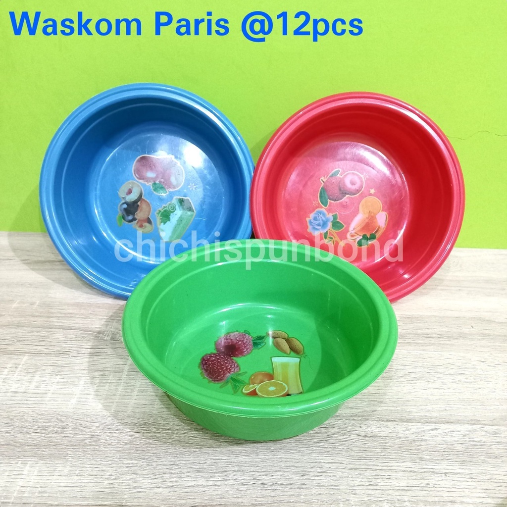 Jual Isi 12 PCS!! Waskom Paris /Waskom Plastik/Waskom berkatan /Baskom ...