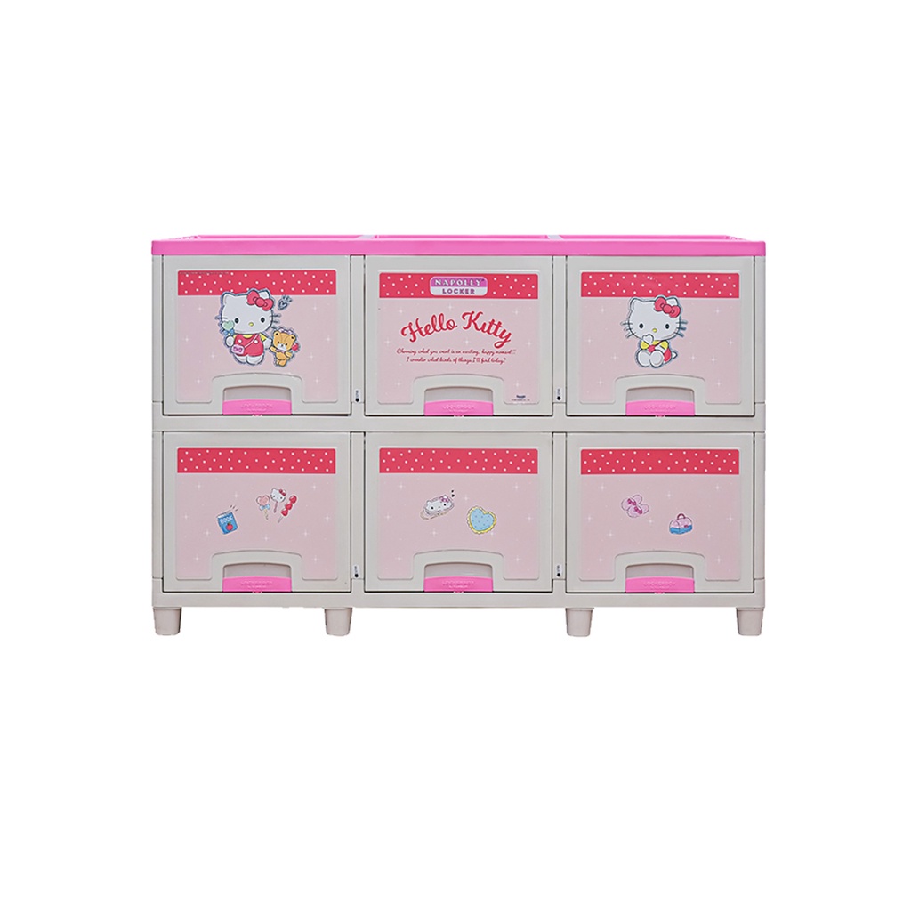 Jual Napolly Locker Box Karakter Hello Kitty 6 ruang penyimpanan ...