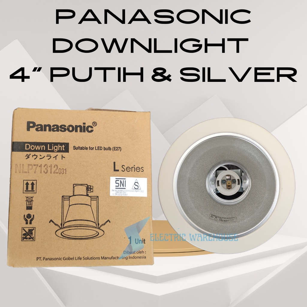 Jual PANASONIC FITTING LAMPU DOWNLIGHT LED L SERIES 4 " INCH PUTIH ...