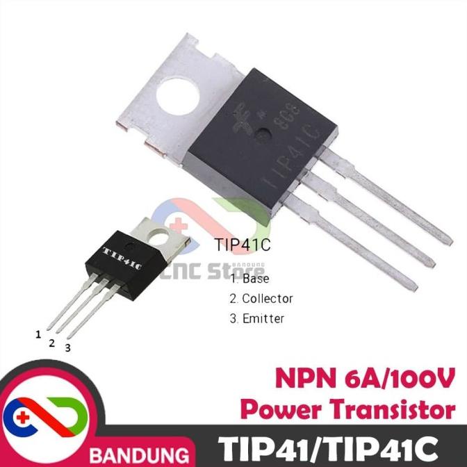 Jual TIP41 TIP41C TO-220 6A/100V/65W TIP 41 41C NPN POWER TRANSISTOR ...