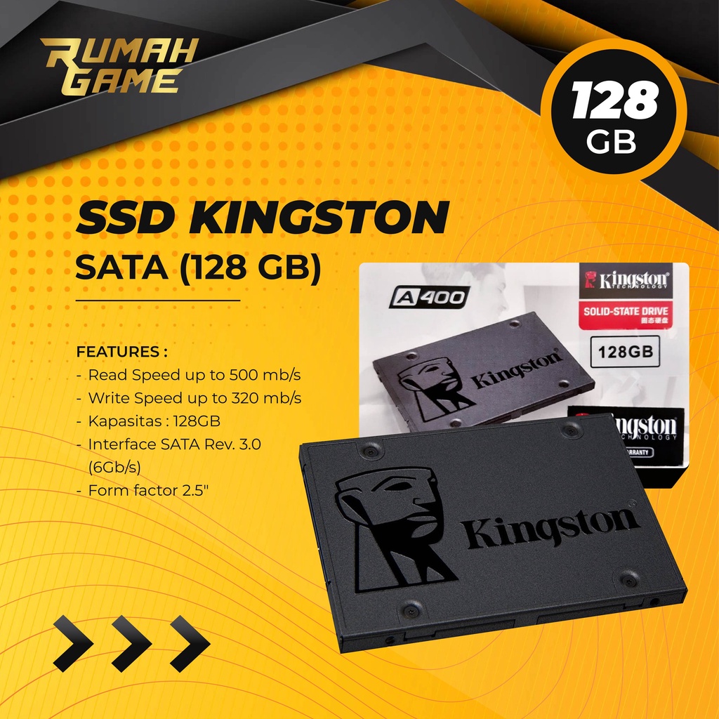 Jual SSD INTERNAL SATA KINGSTON 128GB 2.5INCH SOLID STATE DRIVE | Shopee Indonesia