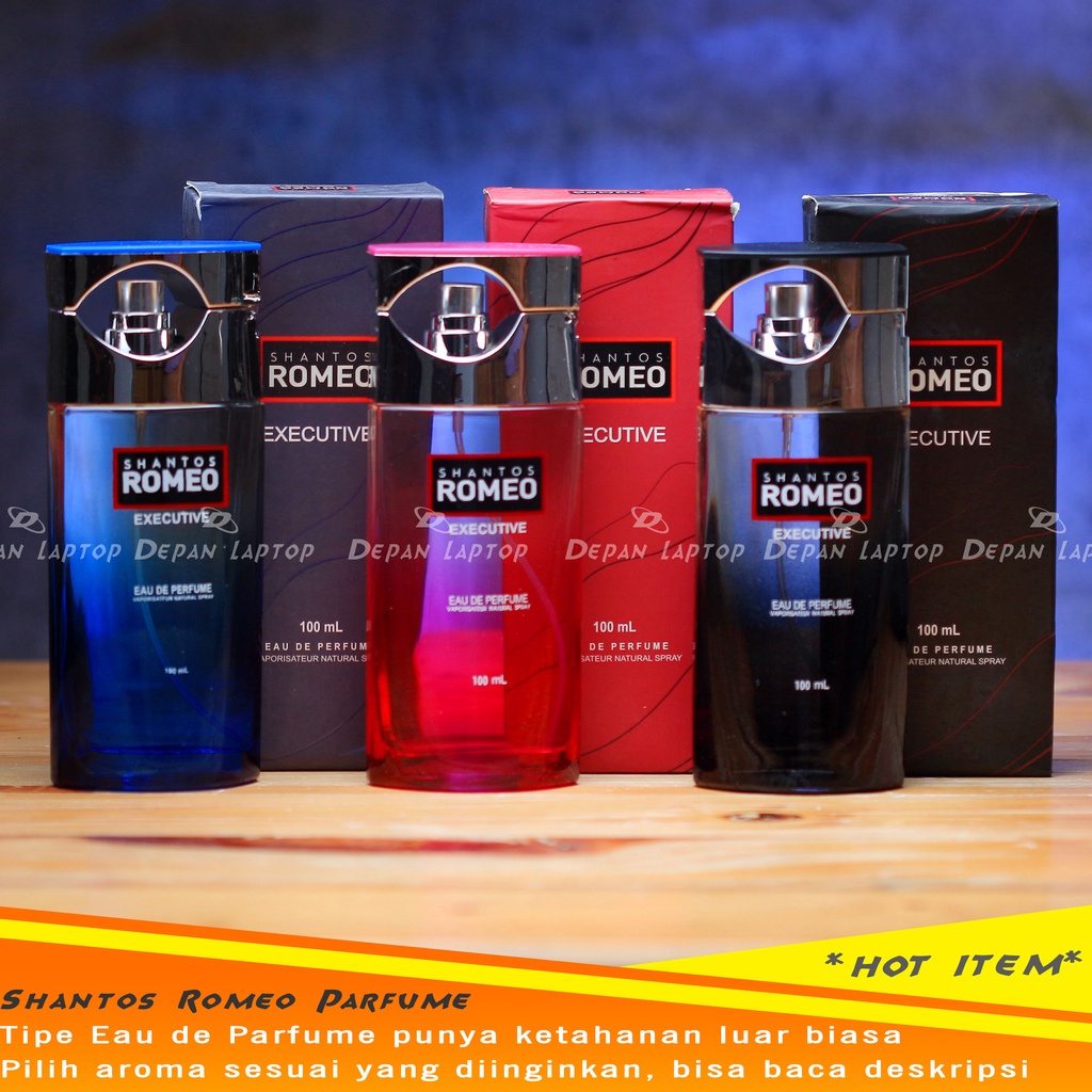 Jual Parfum laki laki Shantos Romeo Eau De Parfume Executive Black Grey ...