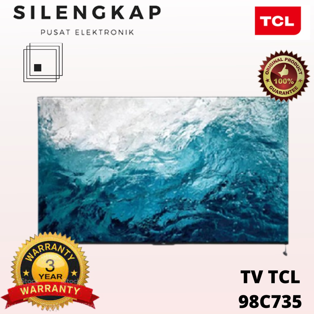 Jual TCL TV QLED 98C735 98 C735 UHD 4K GOOGLE TV ANDROID 144Hz | Shopee Indonesia