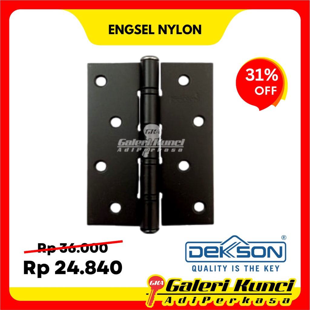 Jual Engsel Dekson Dekkson NYLON ES IR 4X3X2MM 4NR BK Engsel Pintu ...
