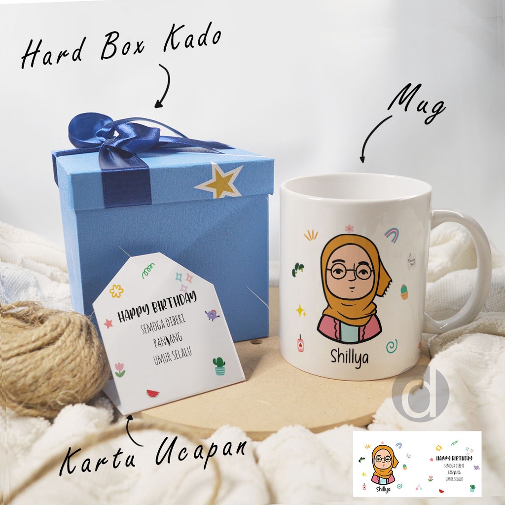Jual Hampers Mug Custom Karakter Kado Wisuda Ulang Tahun Anniversary ...