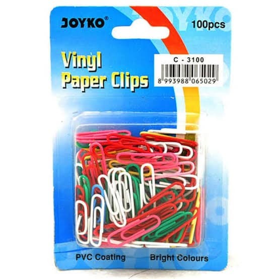 Jual Klip Kertas Warna Warni JOYKO/Clip Kertas/Vinyl Paper Clips isi ...