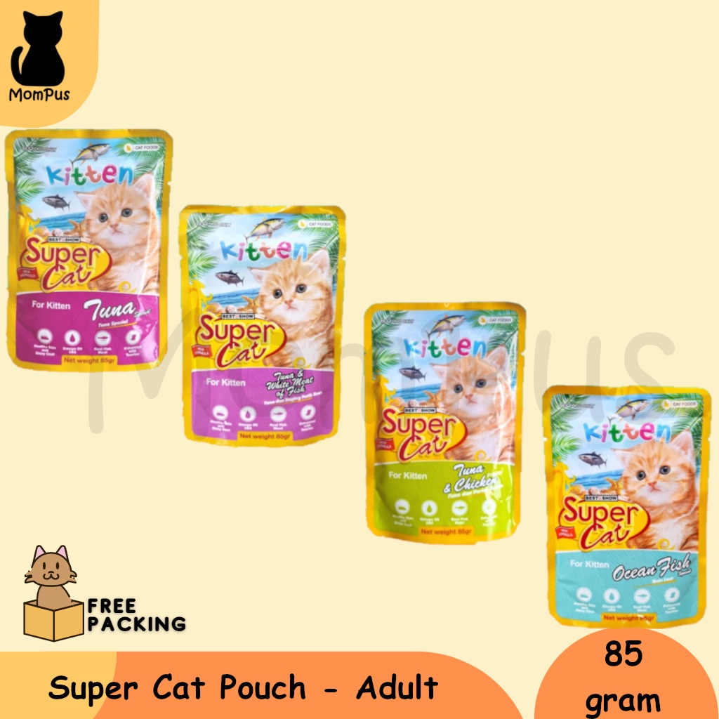 Jual Super Cat Pouch KITTEN 85gr Sachet Wet Food Makanan Anak KUCING ...
