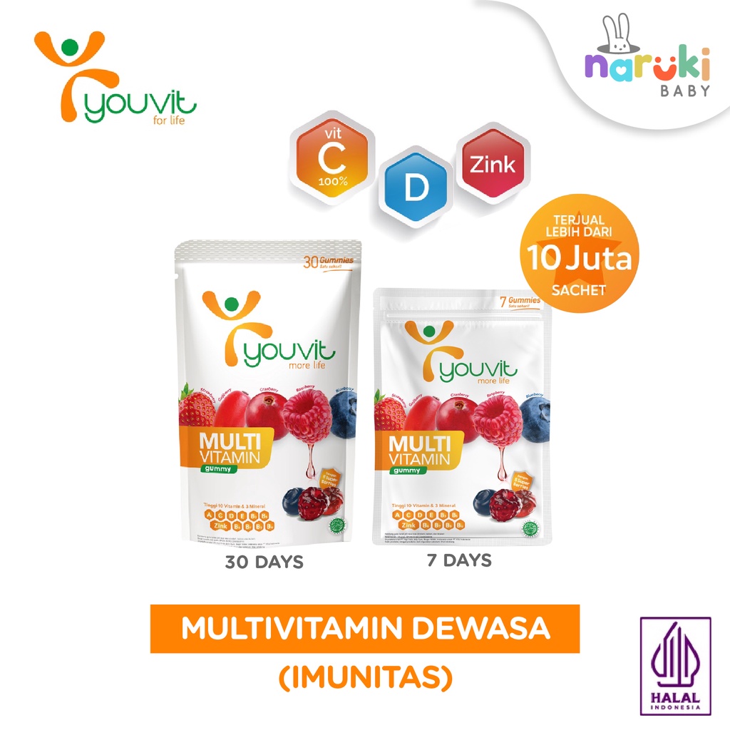 Jual Youvit Series Multivitamin Suplemen Dewasa Anak Omega Collagen ...