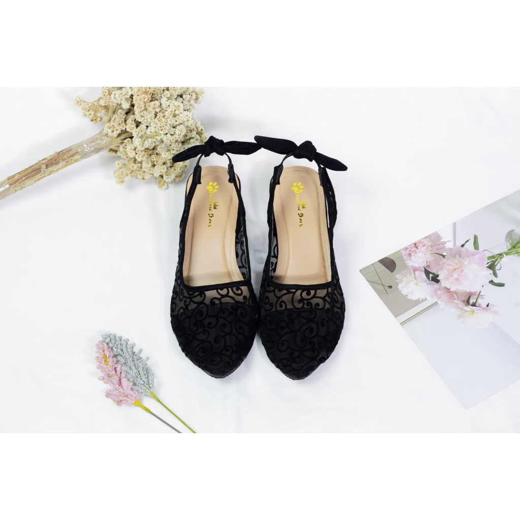 Jual NEW PRODUCT!!! HEELS wanita jumbo big size kode: STEVANY BLACK ...