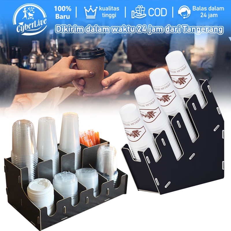 Jual Paper Cup Holder Rack / Rak Organizer Gelas Kertas / Coffee Cup ...
