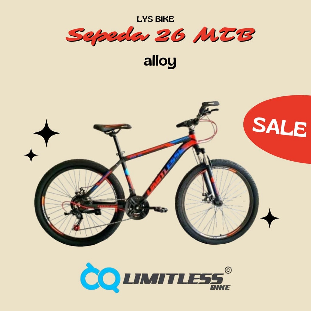 Jual Sepeda Gunung MTB 26 Inch Alloy Limitless / Sepeda Murah 21 Speed ...