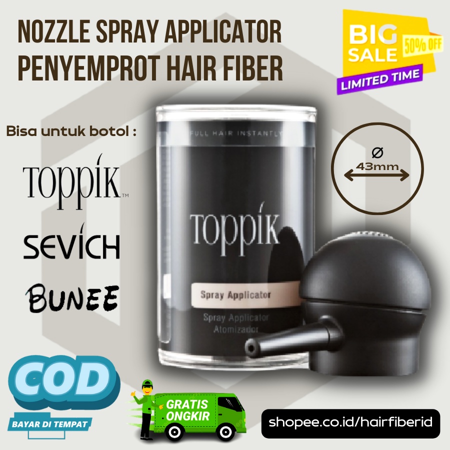 Jual Toppik Nozzle Spray Applicator Penyemprot Alat Semprot Hair Fiber ...