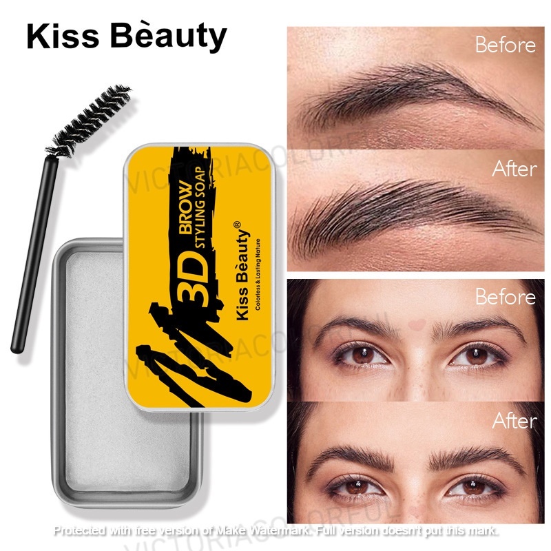 Jual Kiss Beauty 3D Brow Styling Soap Colorless and Lasting Nature Tahan Lama | Shopee Indonesia