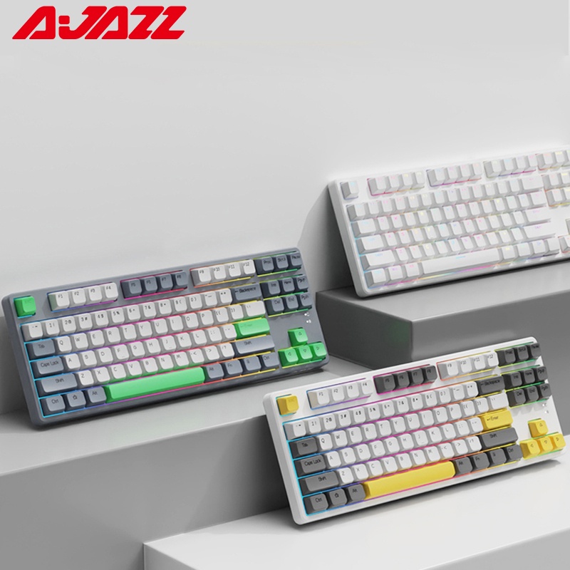 Jual AJAZZ AK873 Wireless Mechanical Keyboard RGB Hot-swappable 87 Keys ...