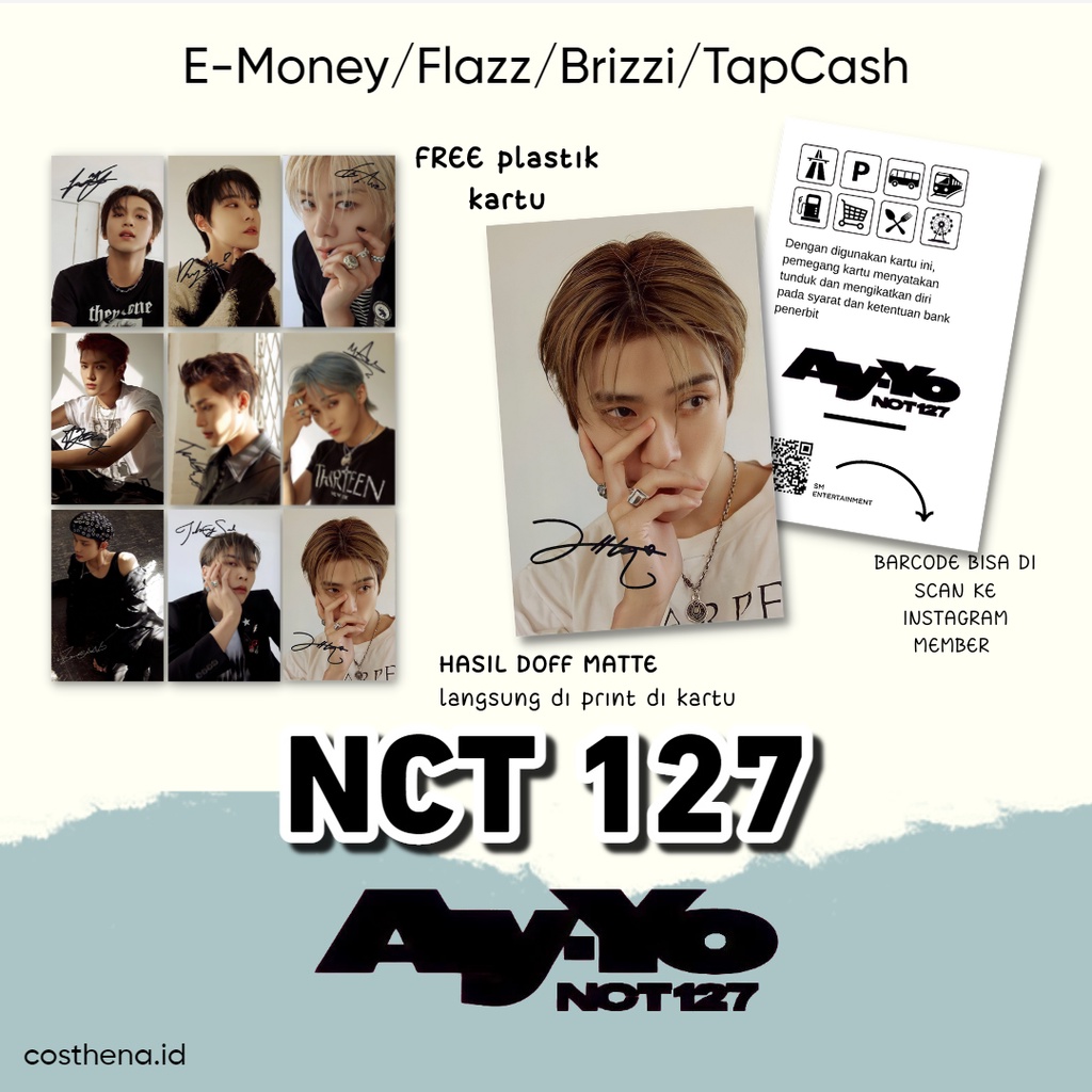 Jual PALING DICARI!! CUSTOM E-MONEY/FLAZZ/BRIZZI/TAPCASH NCT 127 AY-YO ...