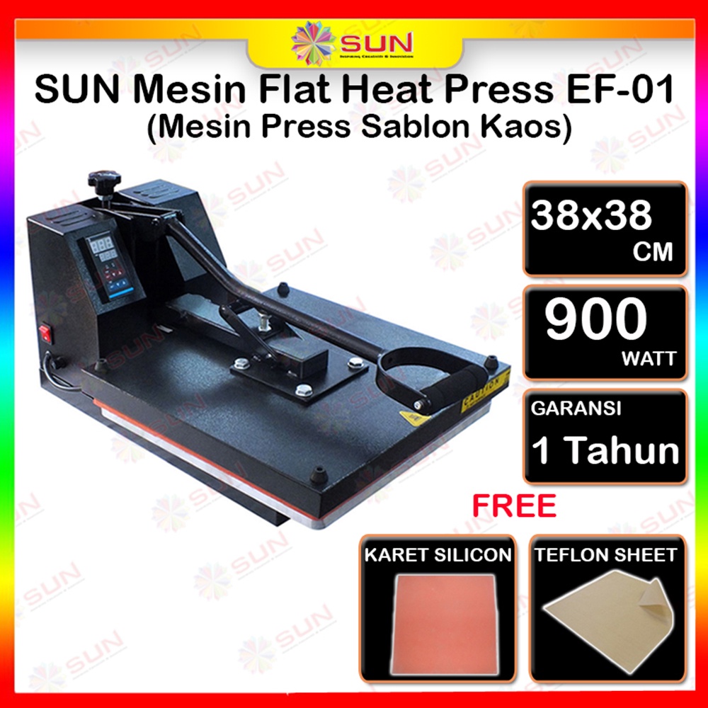 Jual Mesin Press Sablon Kaos SUN 38x38 HIGH PRESSURE ( ALAS ALUMINIUM ...