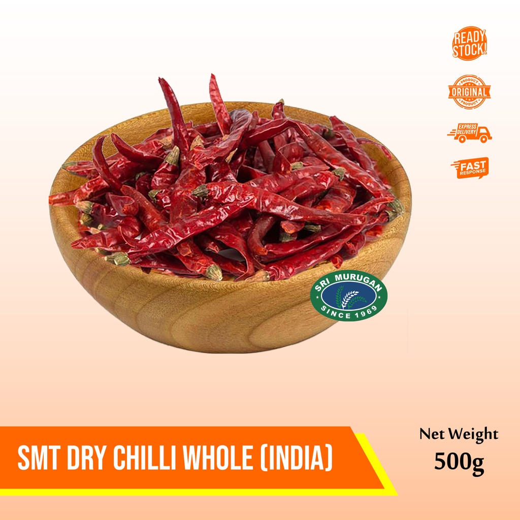 Jual SMT DRY CHILLI WHOLE (INDIA) 500GR | Shopee Indonesia